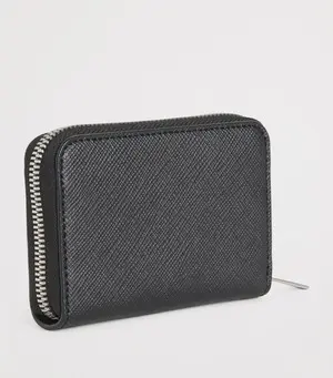 Sandro Grained Leather Zipped Wallet