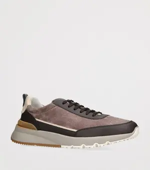 Brunello Cucinelli Leather And Suede Runner 2.0 Sneakers