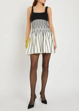 Simkhai Cynder Patterned Knit Mini Dress - Black