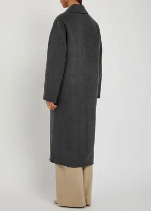 Vince Single-breasted Wool-blend Coat - Dark Grey