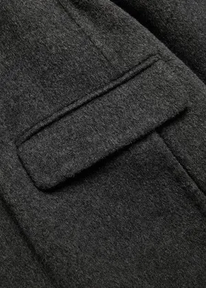 Vince Single-breasted Wool-blend Coat - Dark Grey
