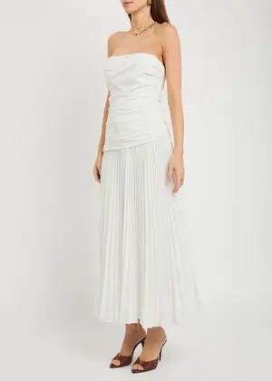 Simkhai Arie Draped Poplin Midi Dress