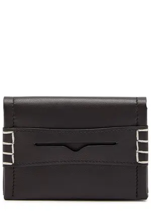JW Anderson Loafer Leather Card Holder - Black