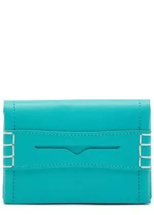 JW Anderson Loafer Leather Card Holder - Turquoise