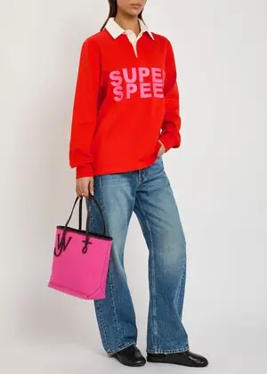 JW Anderson Super Speed Cotton Polo Shirt - Red