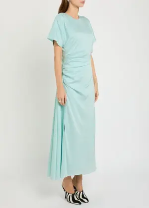 Simkhai Marabella Draped Satin Maxi Dress