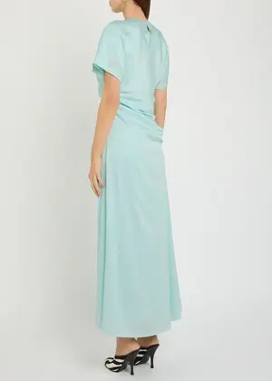 Simkhai Marabella Draped Satin Maxi Dress