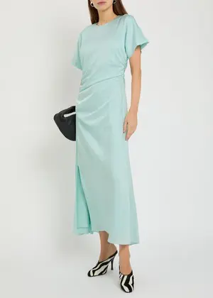 Simkhai Marabella Draped Satin Maxi Dress