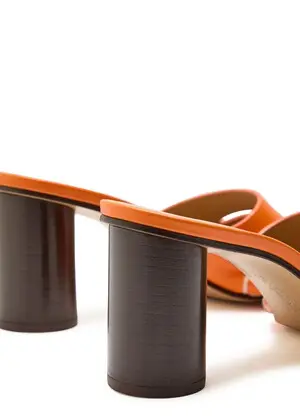 JW Anderson 70 Leather Loafer Mules - Orange