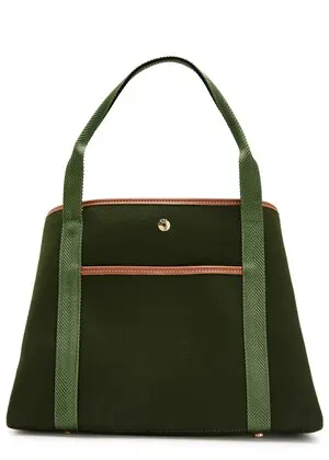 Rue De Verneuil Traversée M Pockets Whip Wool Tote Bag - Olive