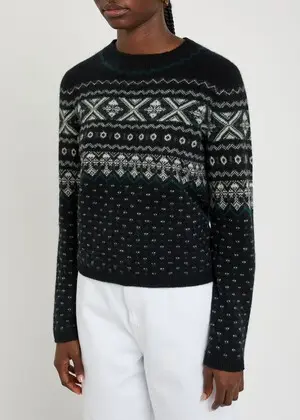 Vince Boiled Fair Isle Cashmere Jumper