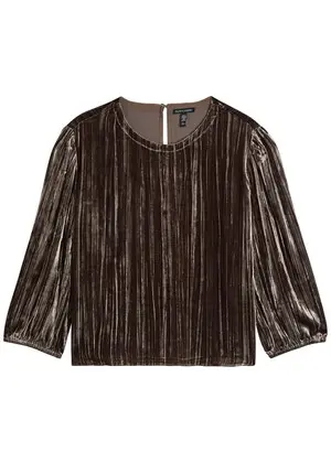 Eileen Fisher Textured Velvet Blouse