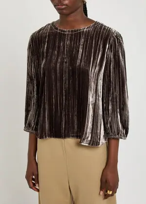 Eileen Fisher Textured Velvet Blouse