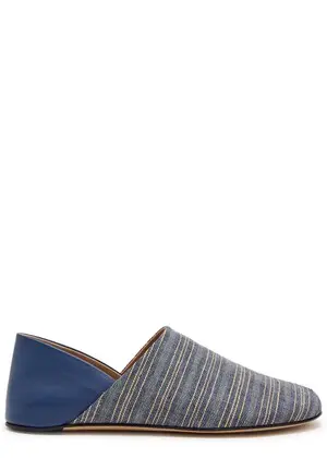 JW Anderson Striped Jacquard Woven Babouche Flats - Multicoloured