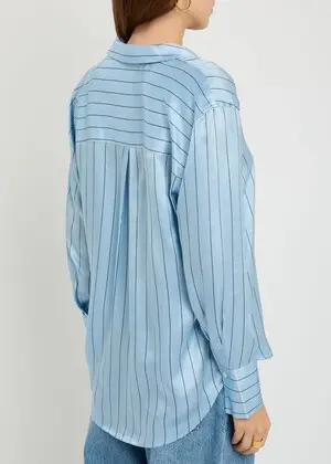 Rails Dorian Striped Silk Shirt - Blue