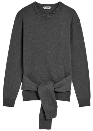 JW Anderson Waist Tie Wool-blend Jumper - Grey