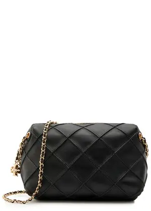 Tory Burch Fleming Leather Cross-body Bag - Black
