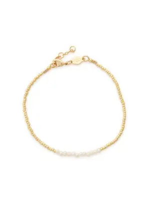 Anni Lu 18kt Gold-plated Beaded Bracelet - Pearl