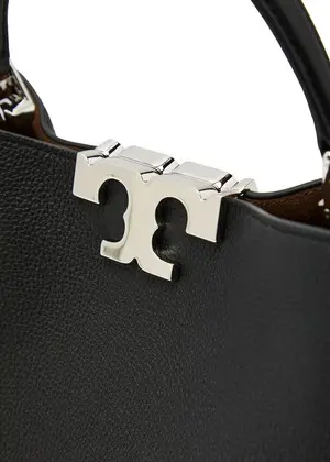 Tory Burch Eleanor T-logo Grained Leather Top Handle Bag - Black