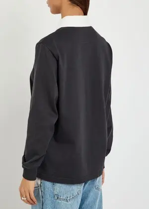 JW Anderson Art Club Rugby Cotton Polo Shirt - Black