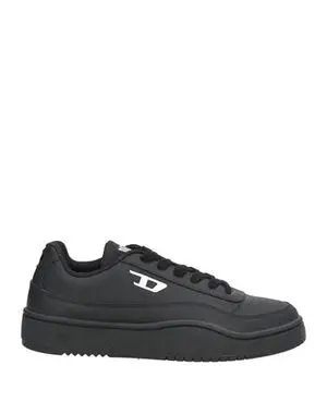 DIESEL® Leather Low-Top Sneakers Black