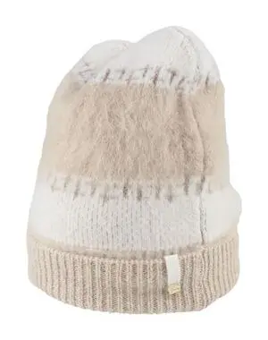 Herno Knitted Lame Beanie - Beige