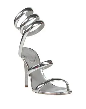 Rene Caovilla Metallic Calfskin Stiletto Sandals