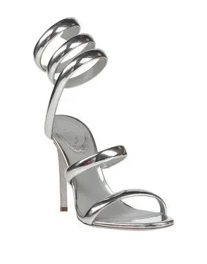 Rene Caovilla Metallic Calfskin Stiletto Sandals