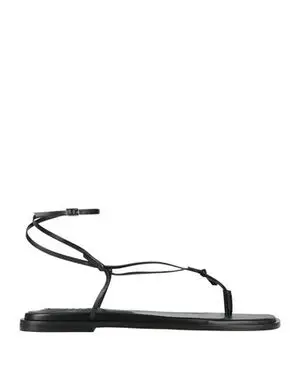 MSGM MSGM Thong Leather Sandals Black