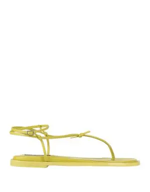 MSGM Thong Leather Sandals - Green