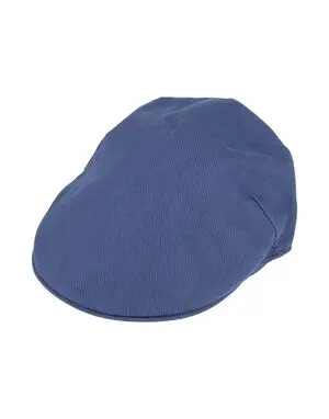 Borsalino Cotton And Linen Flat Cap - Blue