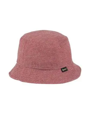 Borsalino Tweed Herringbone Bucket Hat - Red