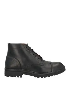 DONDUP Leather Lace-Up Ankle Boots Black