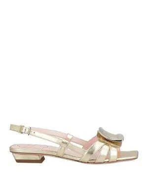 Roger Vivier Gold Tone Sandals For Women