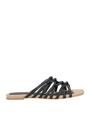 PALOMA BARCELO Leather Espadrille Sandals - Black