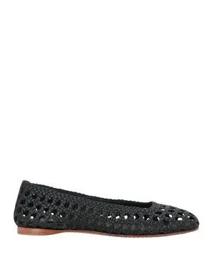 PALOMA BARCELO Leather Ballet Flats - Black