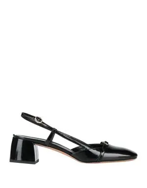A.BOCCA Leather Slingback Pumps - Black
