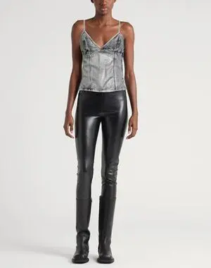 DIESEL® Tie-dyed Denim Crop Top - Grey