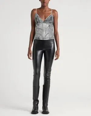 DIESEL® Tie-dyed Denim Crop Top - Grey