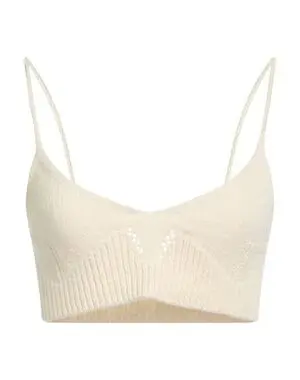 JIL SANDER Knitted Crop Top - Beige