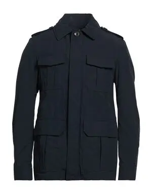 Montedoro Dark Polyamide And Cotton Safari Jacket - Blue