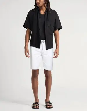 Fedeli Cotton French Terry Athletic Shorts - White