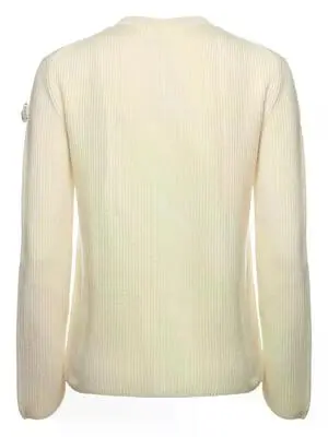 Moncler Logo-patch Ribbed Knit Sweater