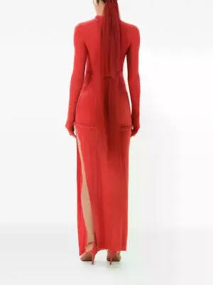 MANURI Nora Braided-detail Maxi Dress - Red