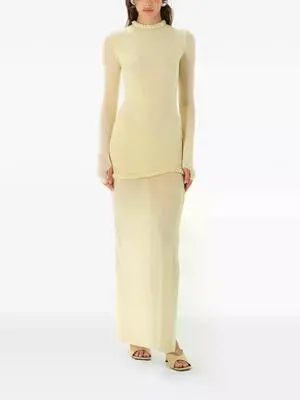MANURI Nora Braided-detail Maxi Dress - Yellow