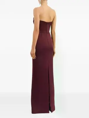 Rebecca Vallance Alora Strapless Embellished Maxi Dress - Red