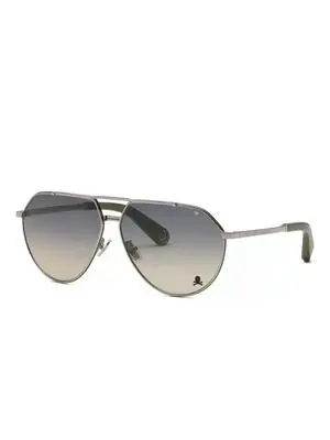 Philipp Plein Skull-embellished Pilot-frame Sunglasses