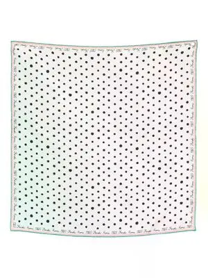 Fendi Falena Dots Printed Silk Scarf - Neutrals