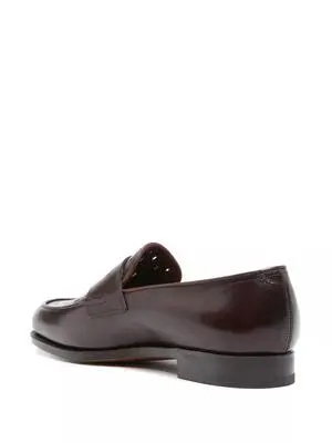 John Lobb Lopez Leather Loafers - Red