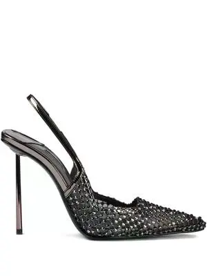 LE SILLA Gilda 120mm Embellished Slingback Pumps - Black